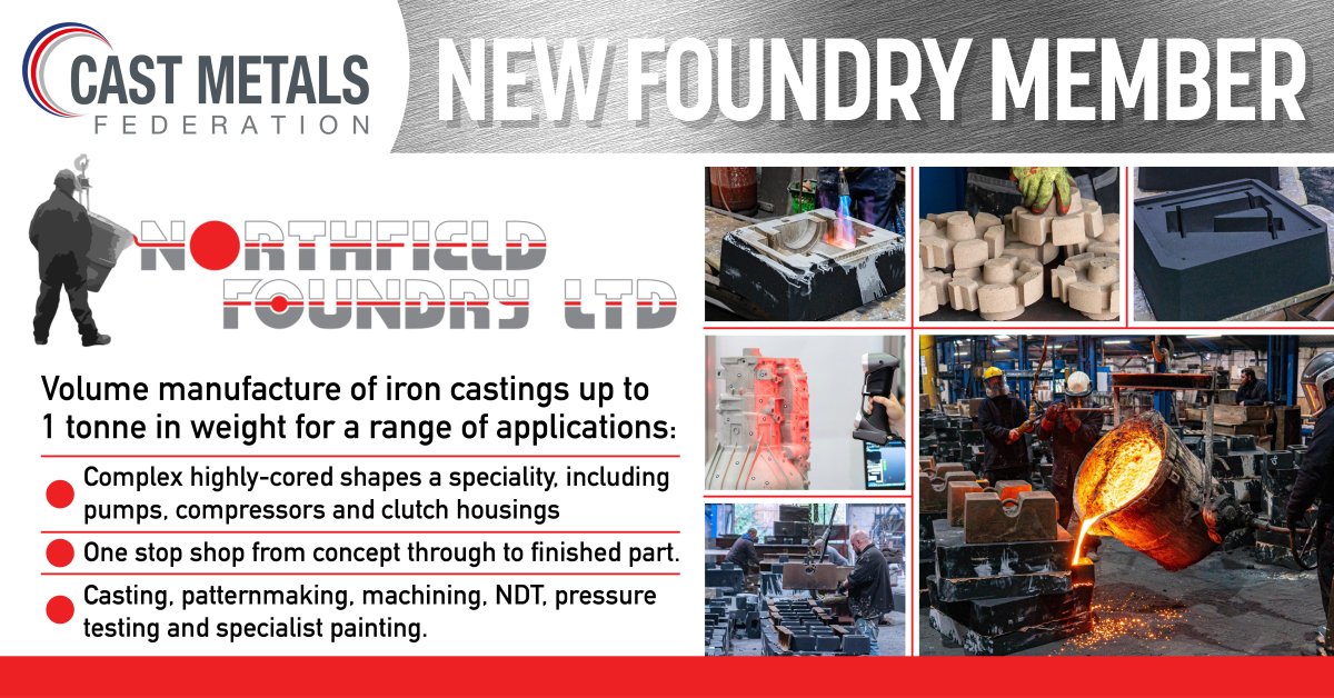 Northfield Foundry join the Cast Metals Federation | Cast Metals Federation
